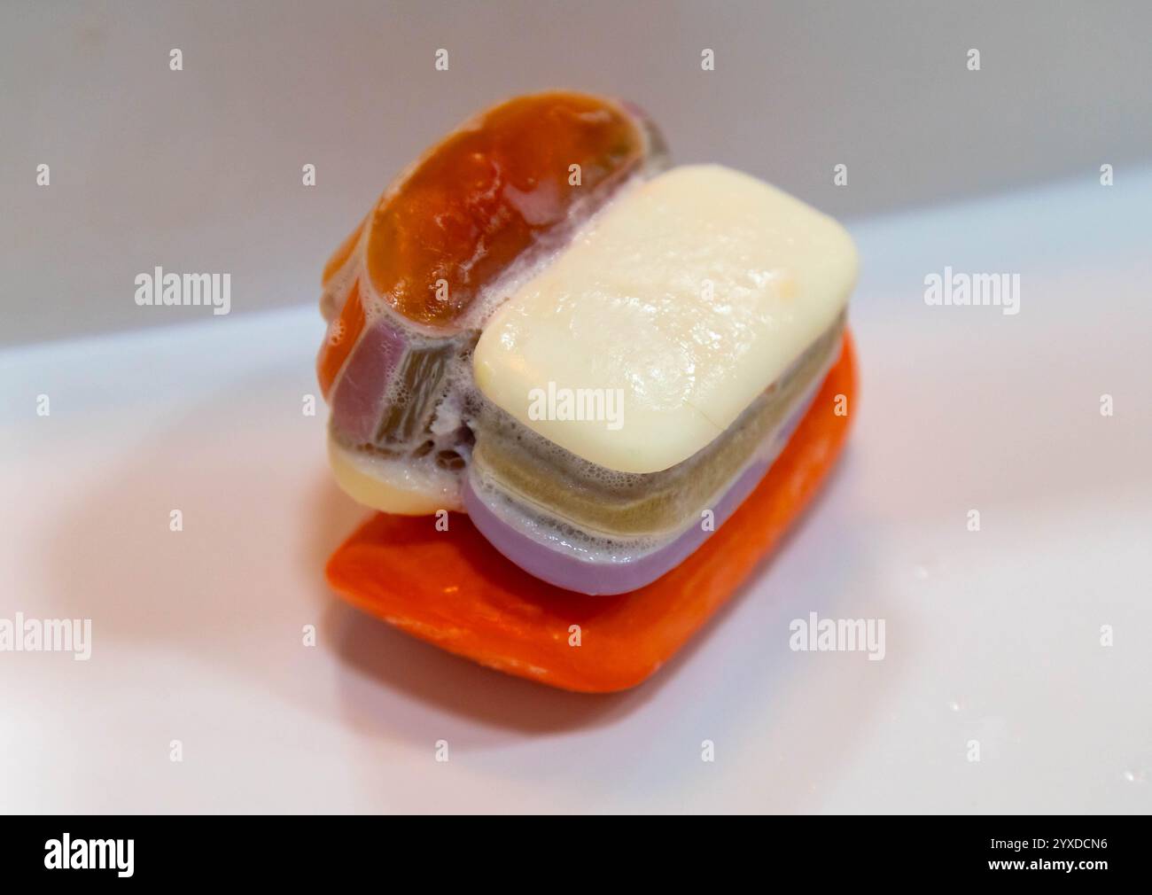 Used soaps glued together to form a ball. Ball of Used Soaps of ...