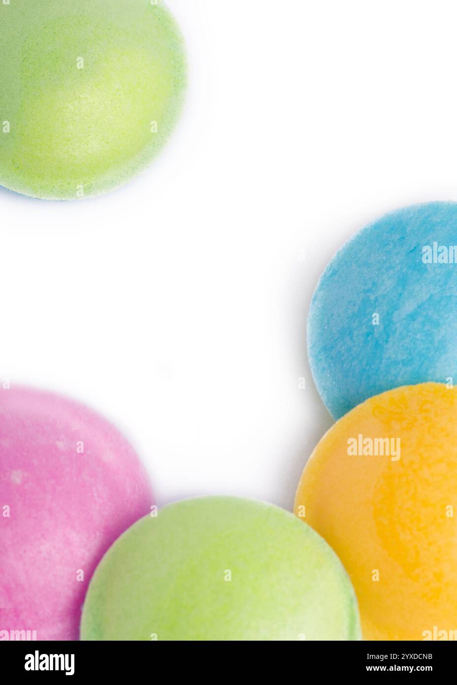 Bright pastel flying saucer candies with rice shells and fizzy sherbet ...