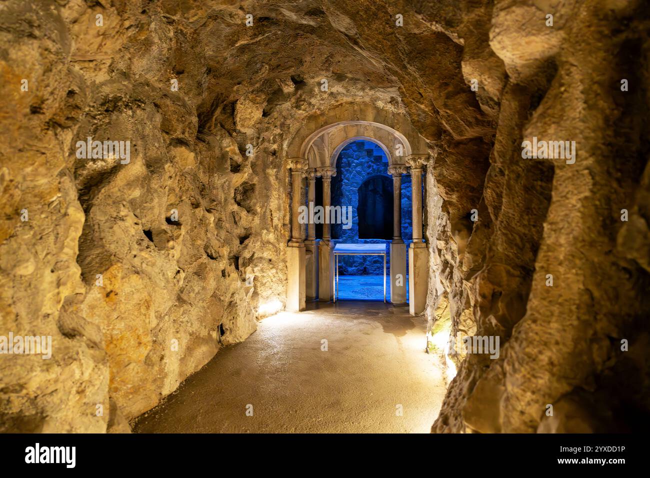 One of the subterranean caves at the 16th century Renaissance style ...