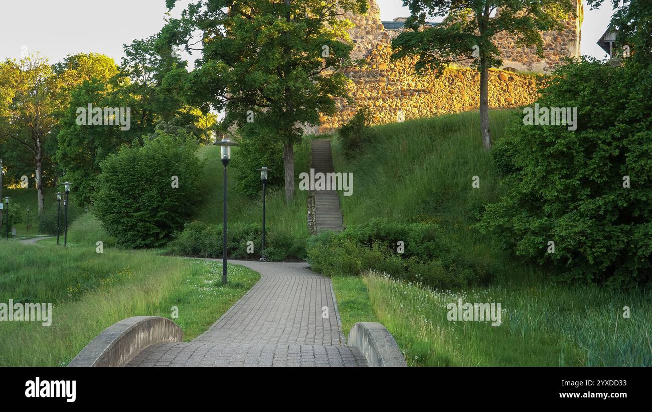 Historic stone pathway winding hi-res stock photography and images - Alamy