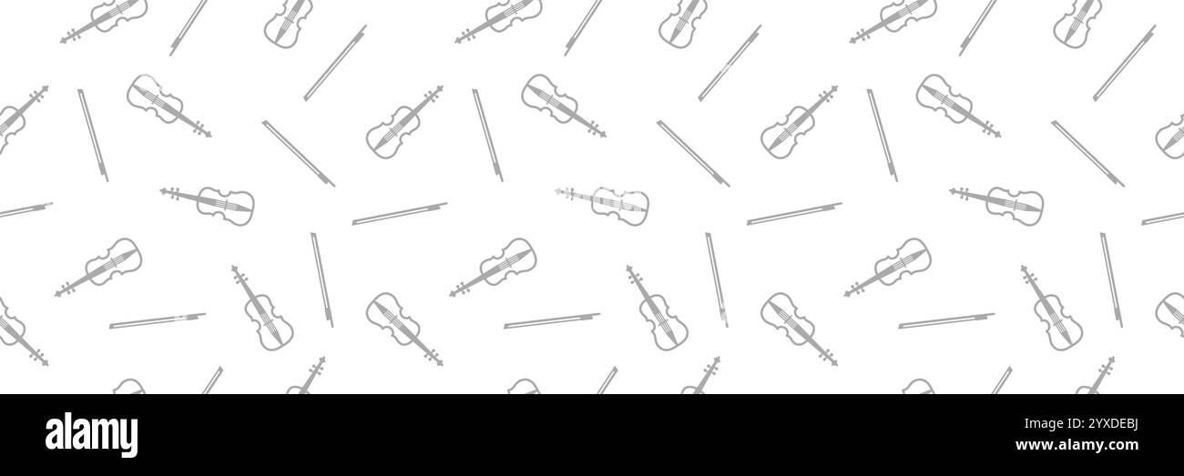 Violin musical instrument pattern Cut Out Stock Images & Pictures - Alamy
