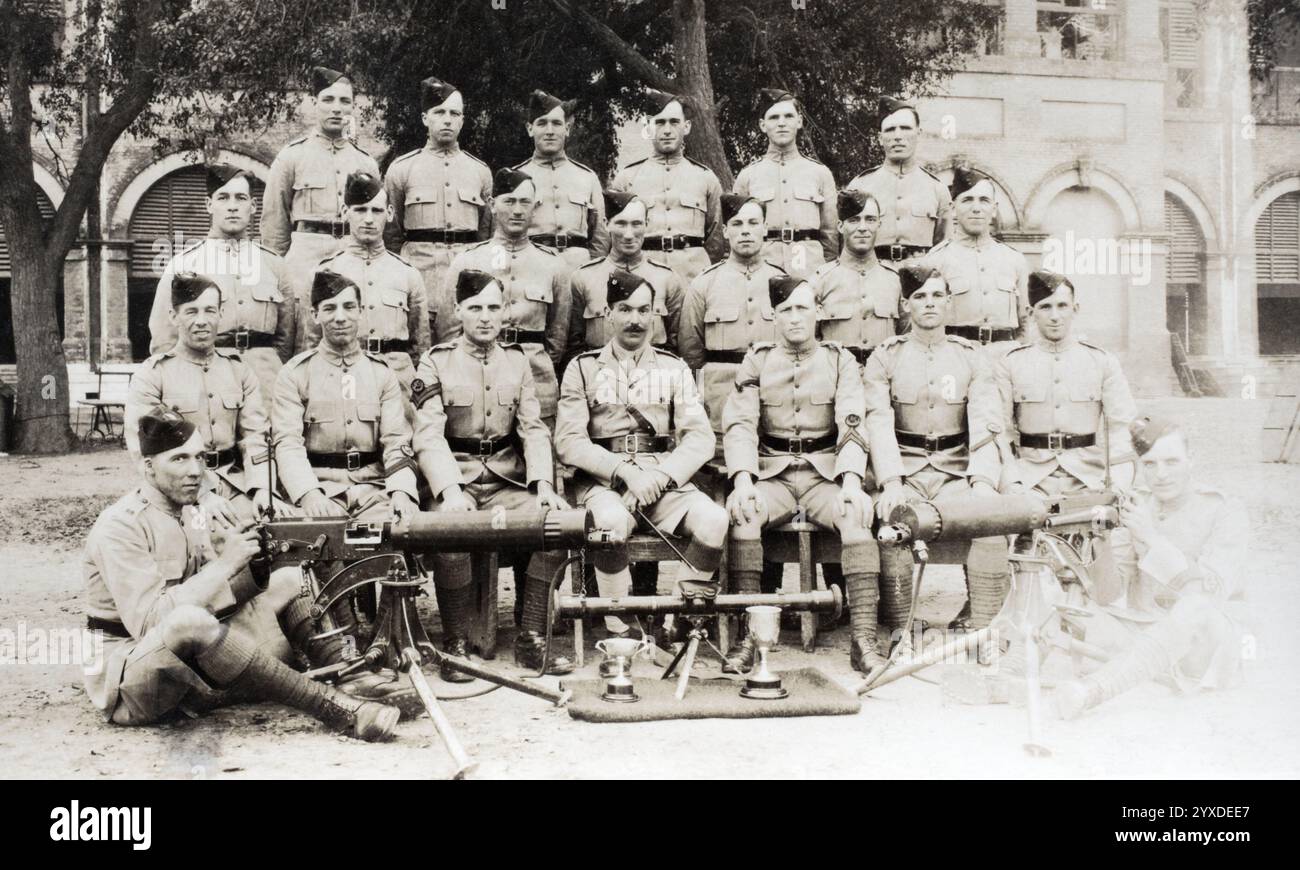 A machine gun section of the Rifle Brigade whilst serving in Northern ...