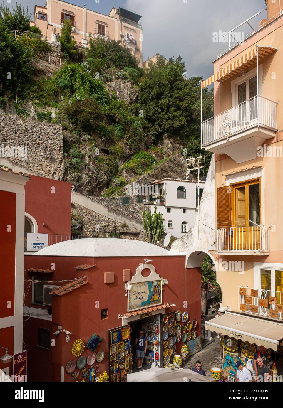 Positano, a picturesque town on the Amalfi Coast, is famous for its ...