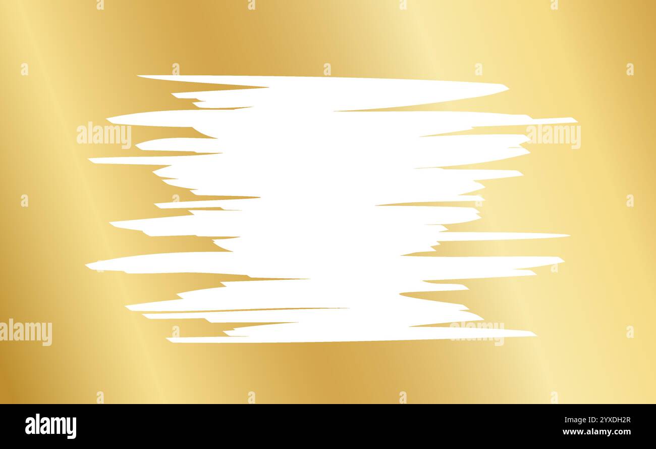 Golden rectangle scratch card surface with scraped texture. Shiny ...