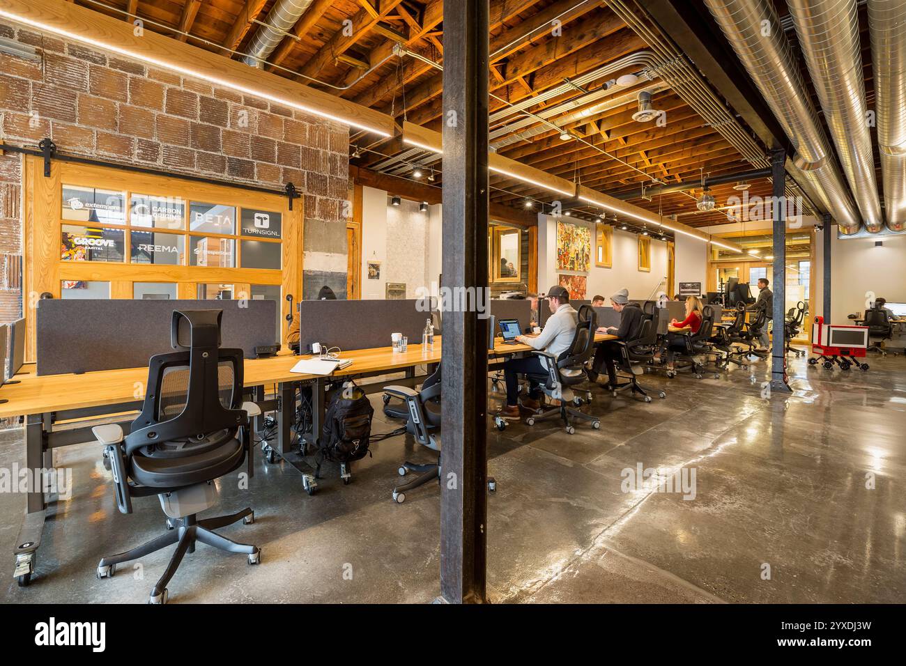 Desks frames and acoustical panels by uplift desk hi-res stock ...