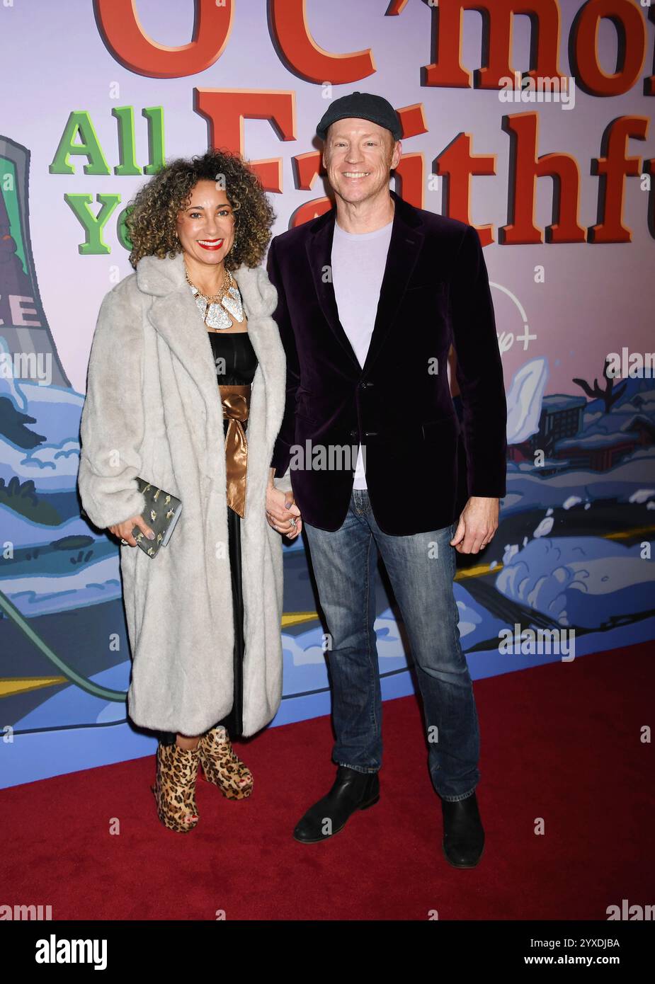 LOS ANGELES, CALIFORNIA - DECEMBER 13: Chris Edgerly (R) and guest ...