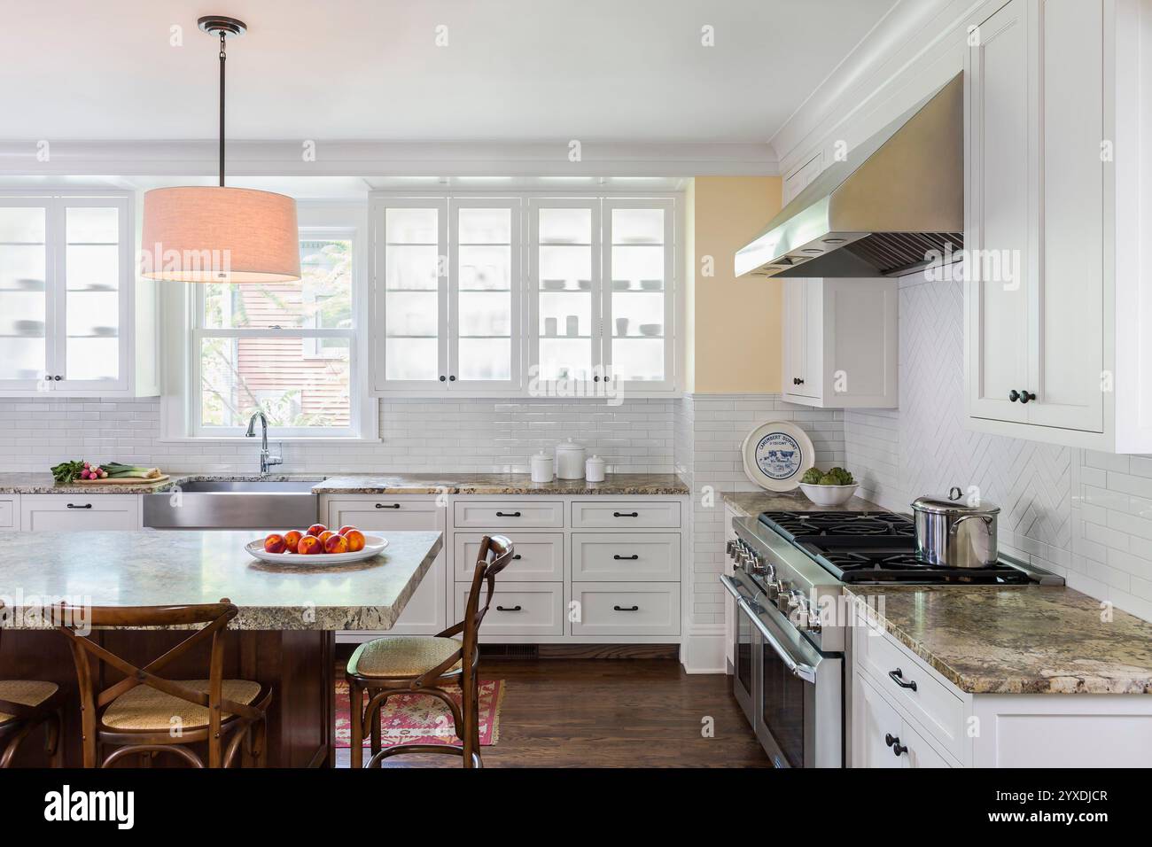 Natural light coming through windows inside kitchen cabinets hi-res ...
