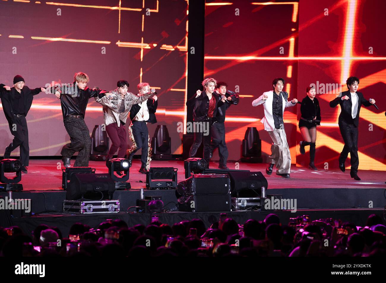 TAIPEI, CHINA - DECEMBER 15, 2024 - Singers attend the 2024 New Taipei ...