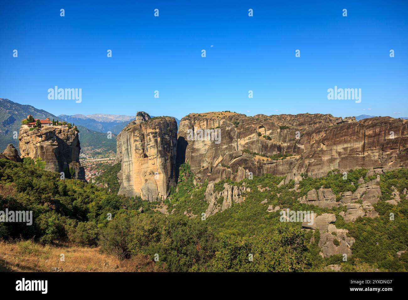 Meteora rock formations and monasteries in Greece Stock Photo - Alamy