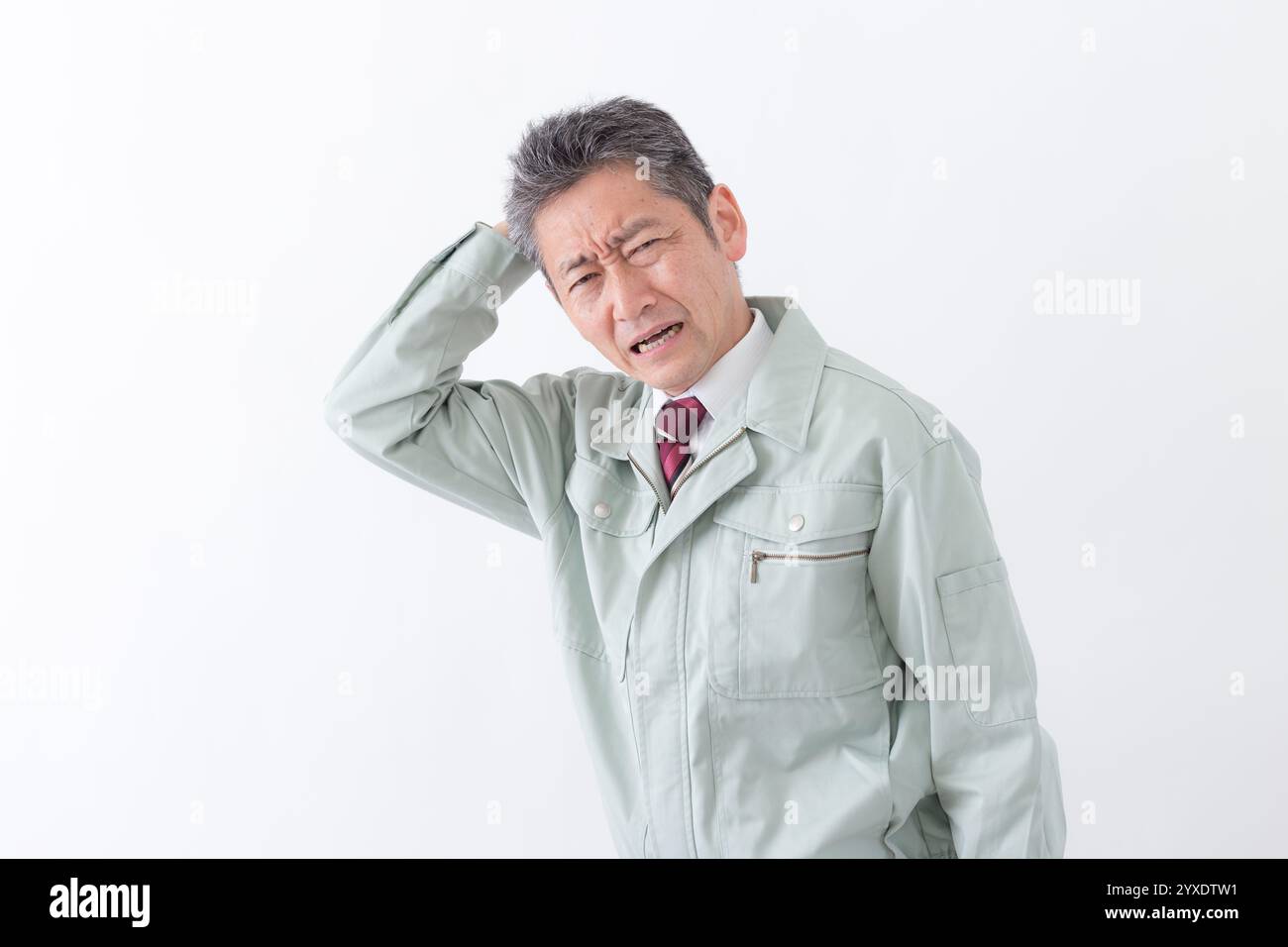 Japanese senior male worker Stock Photo - Alamy