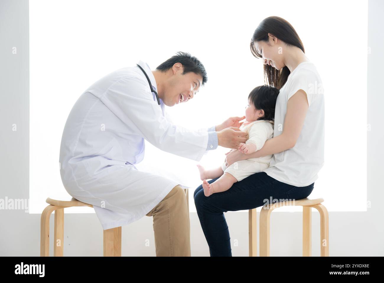 Baby's medical check-up Stock Photo - Alamy