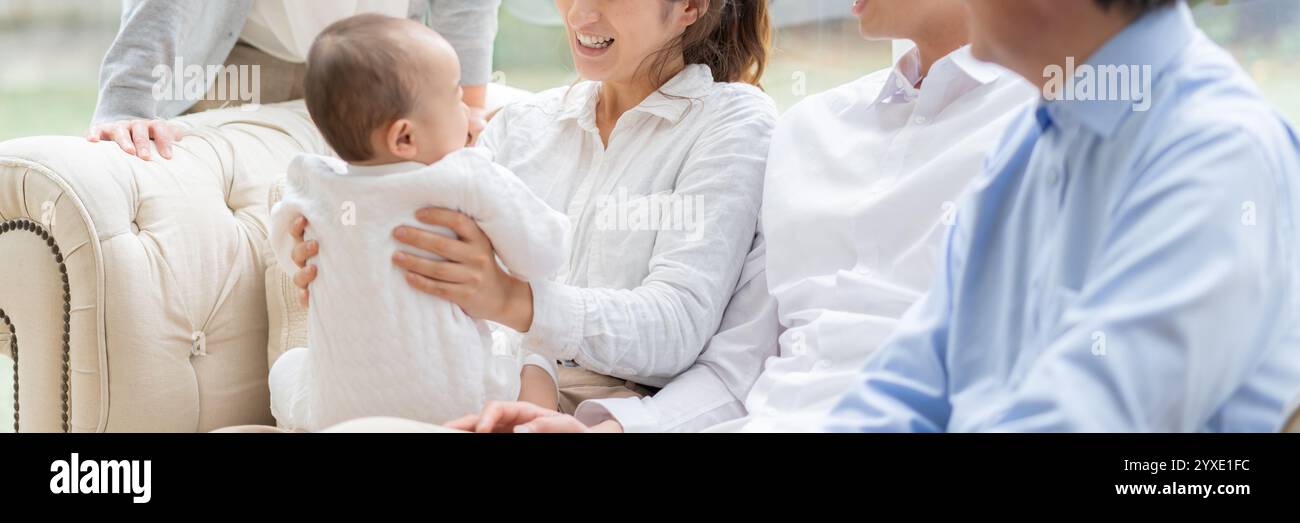 Japanese three-generation family Stock Photo - Alamy