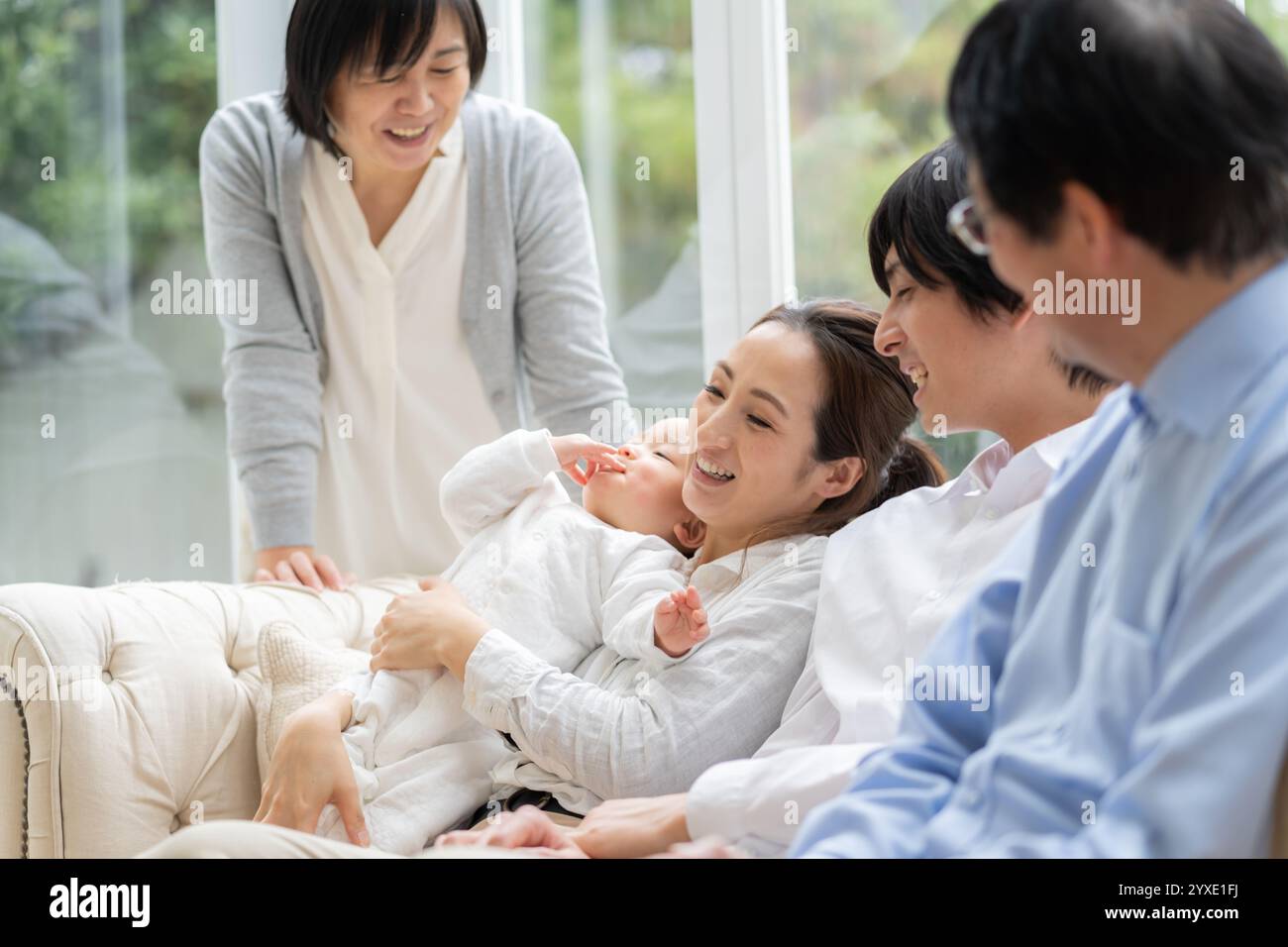 Japanese three-generation family Stock Photo - Alamy