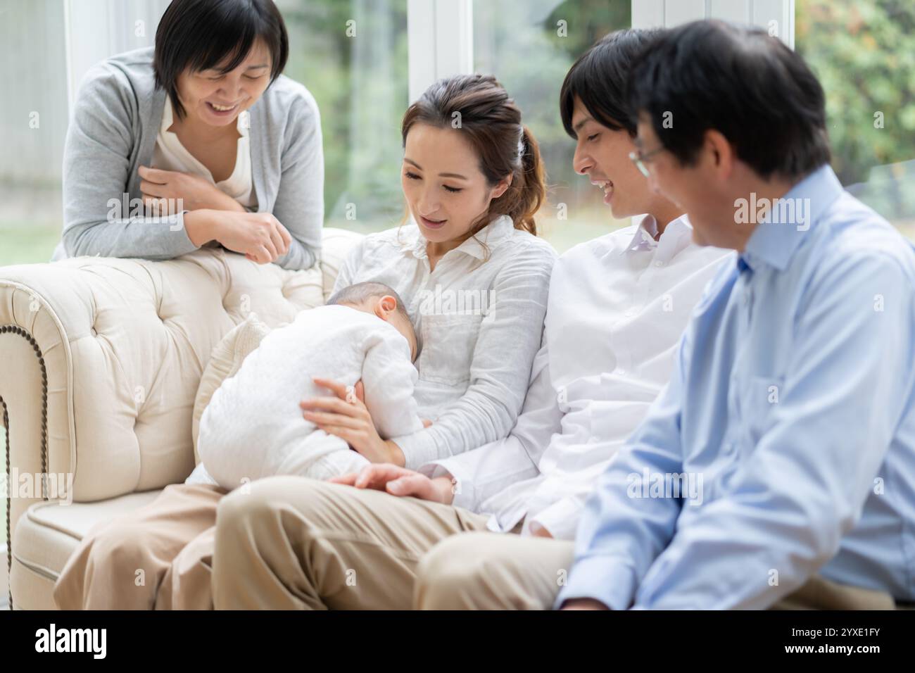 Japanese three-generation family Stock Photo - Alamy