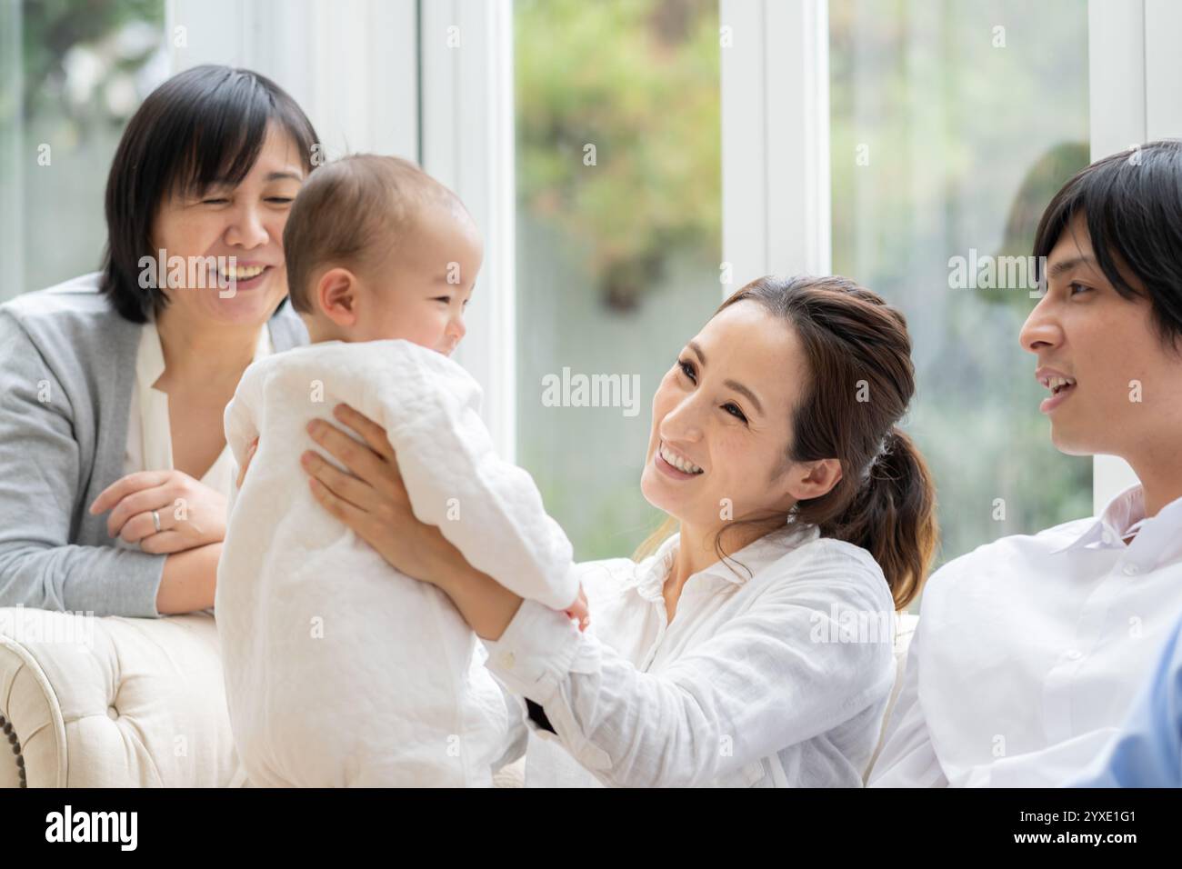 Japanese three-generation family Stock Photo - Alamy