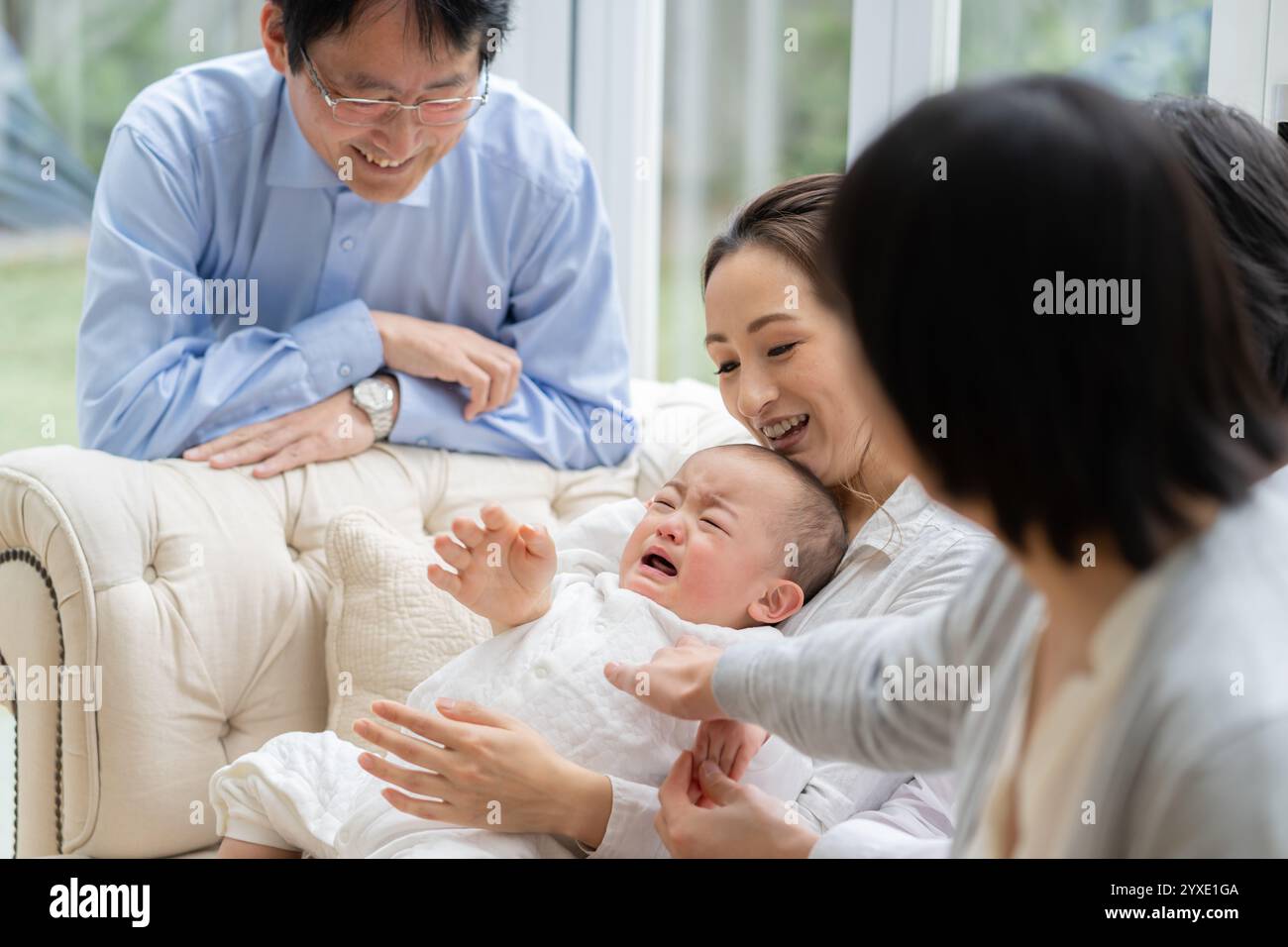 Japanese three-generation family Stock Photo - Alamy