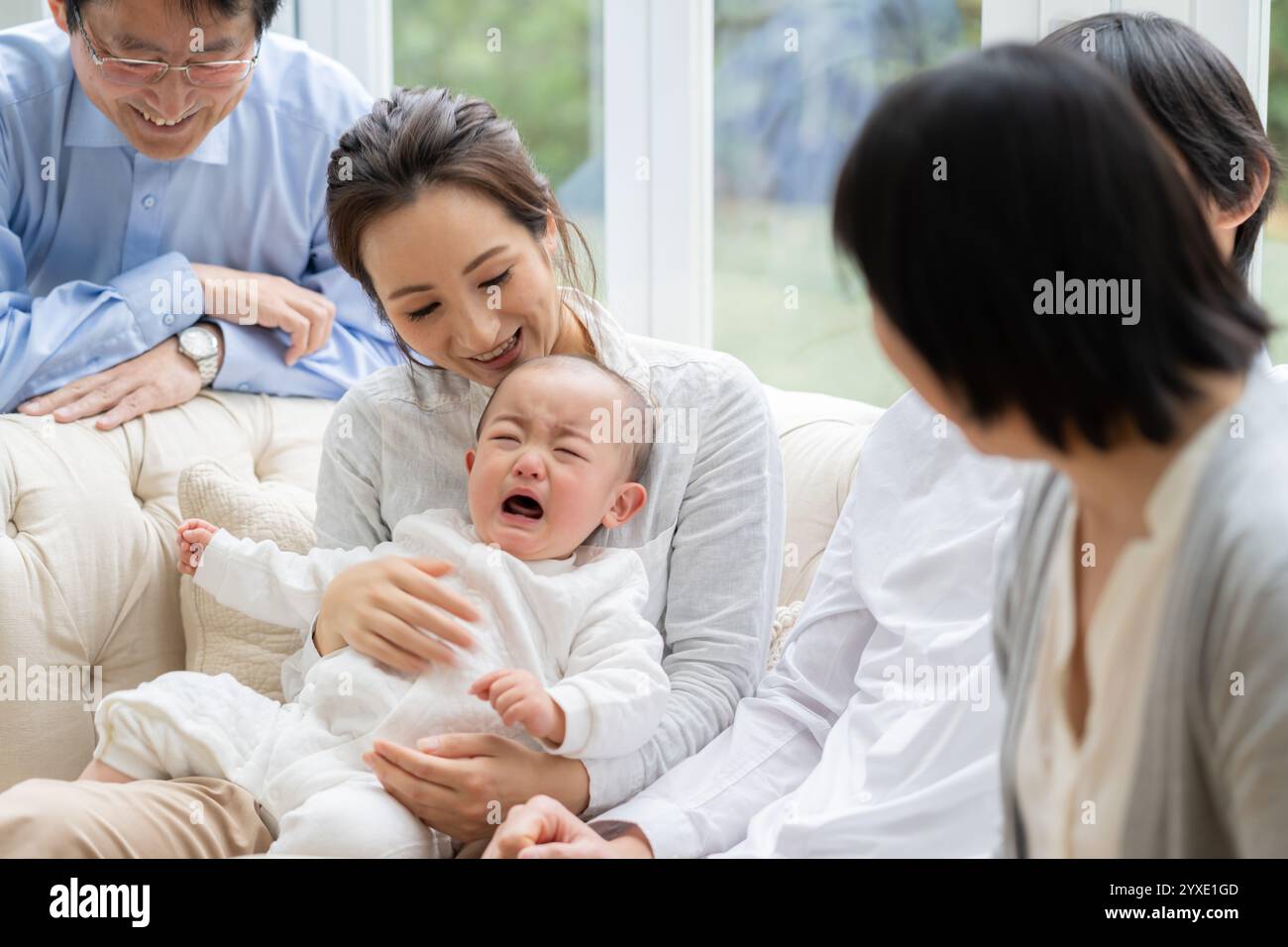 Japanese three-generation family Stock Photo - Alamy