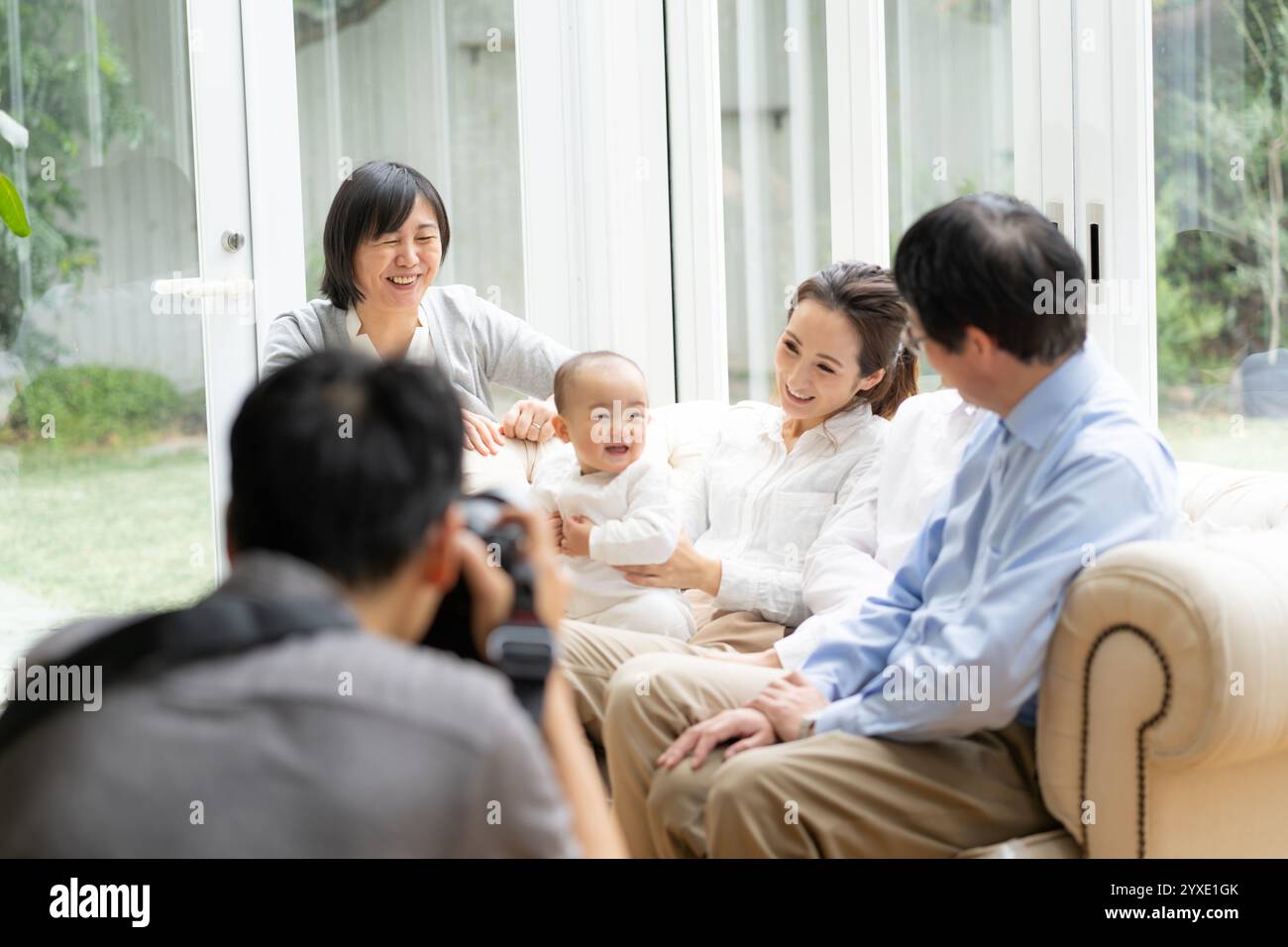 Japanese three-generation family Stock Photo - Alamy