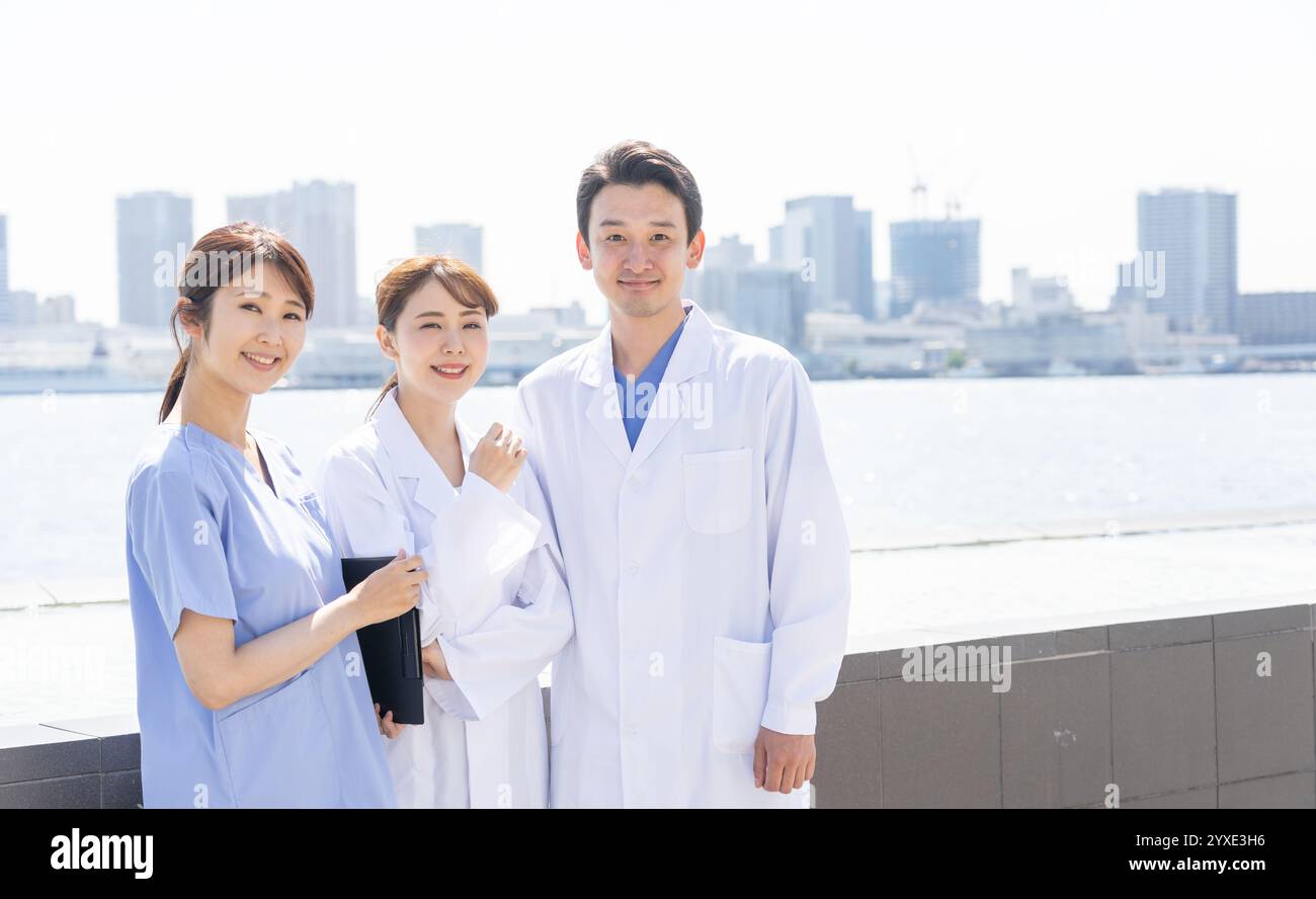 Japanese doctor and carer Stock Photo - Alamy