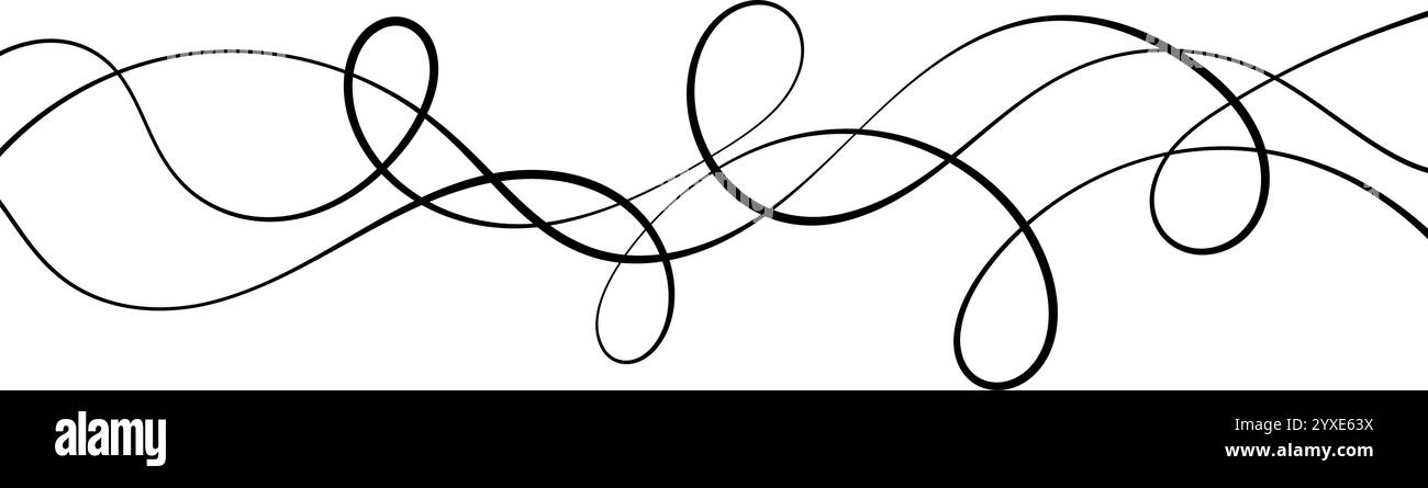 Thin squiggle lines. Wavy wiggle stripes pattern decoration. Curvy ...