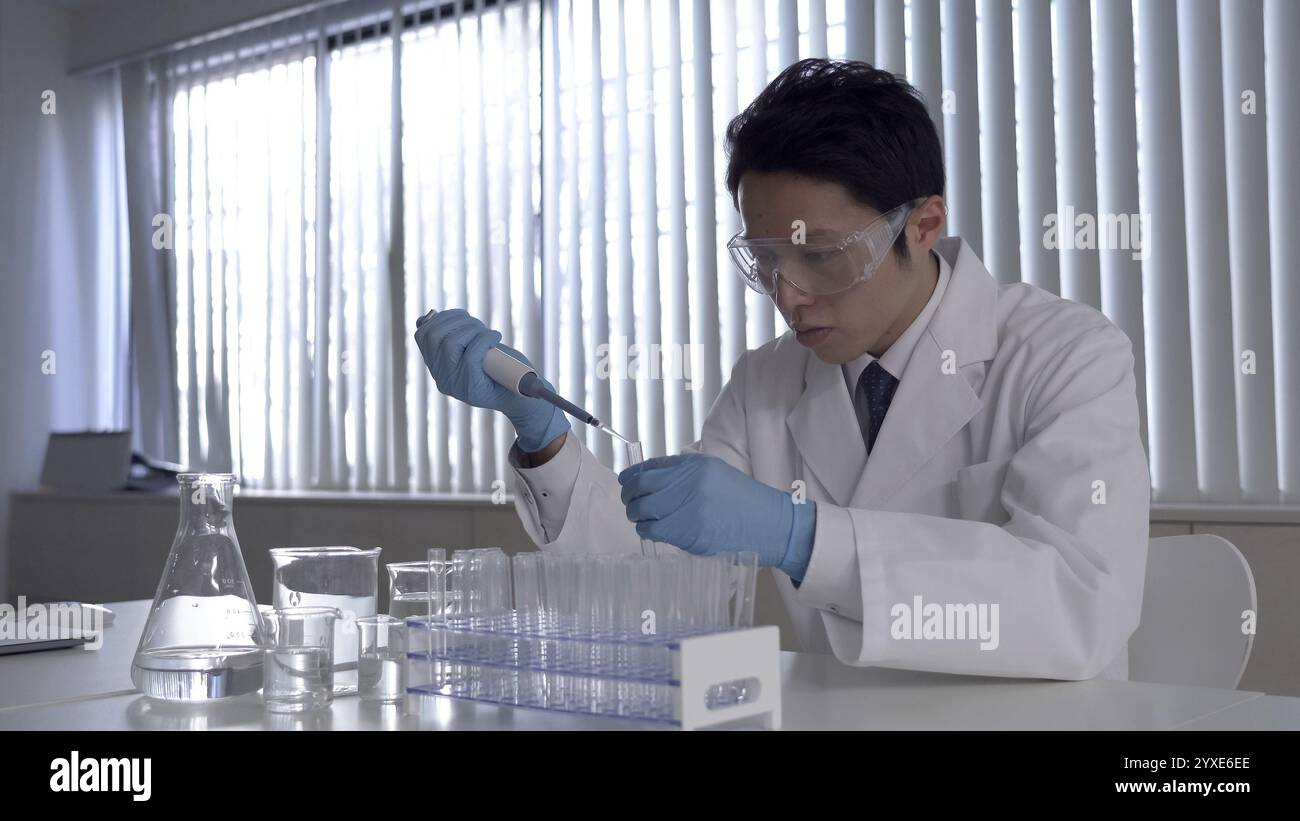 Japanese male researcher Stock Photo - Alamy