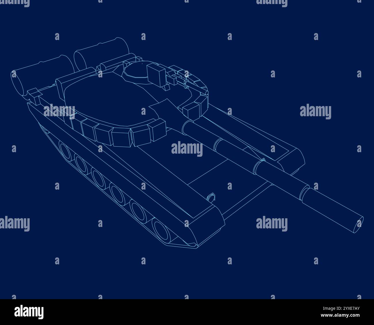Tank blue contour Vector - Military Art Design Stock Vector Image & Art ...