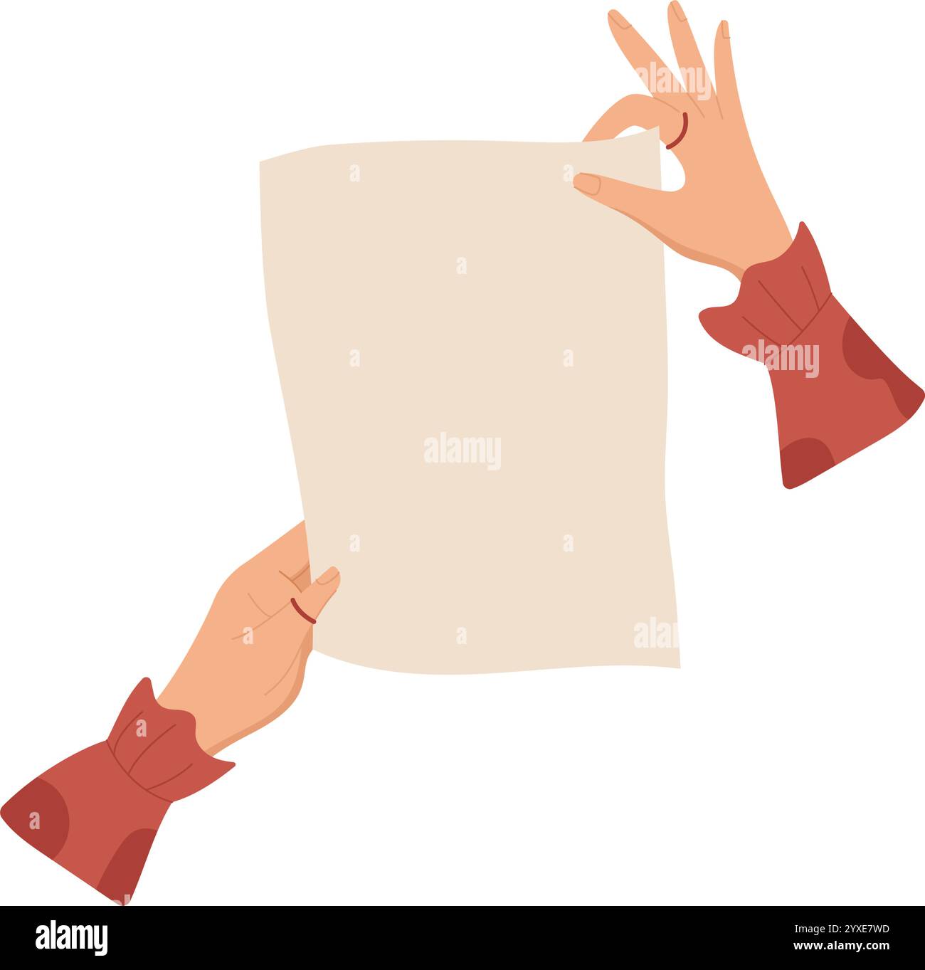 Hand Hold Blank Paper Note Stock Vector Image & Art - Alamy