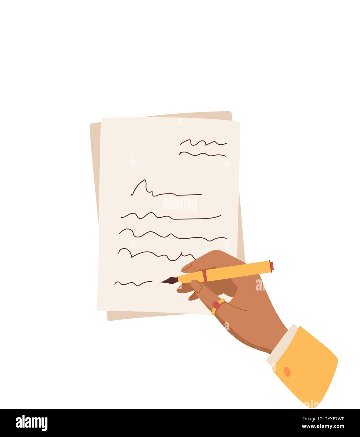 Hand Write Letter And Note Stock Vector Image & Art - Alamy