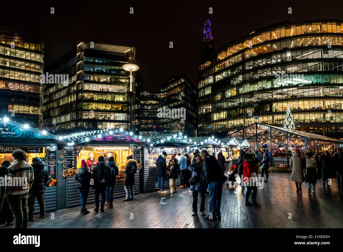 People Visit The Annual 'Winter By The River' Christmas Market, Near ...