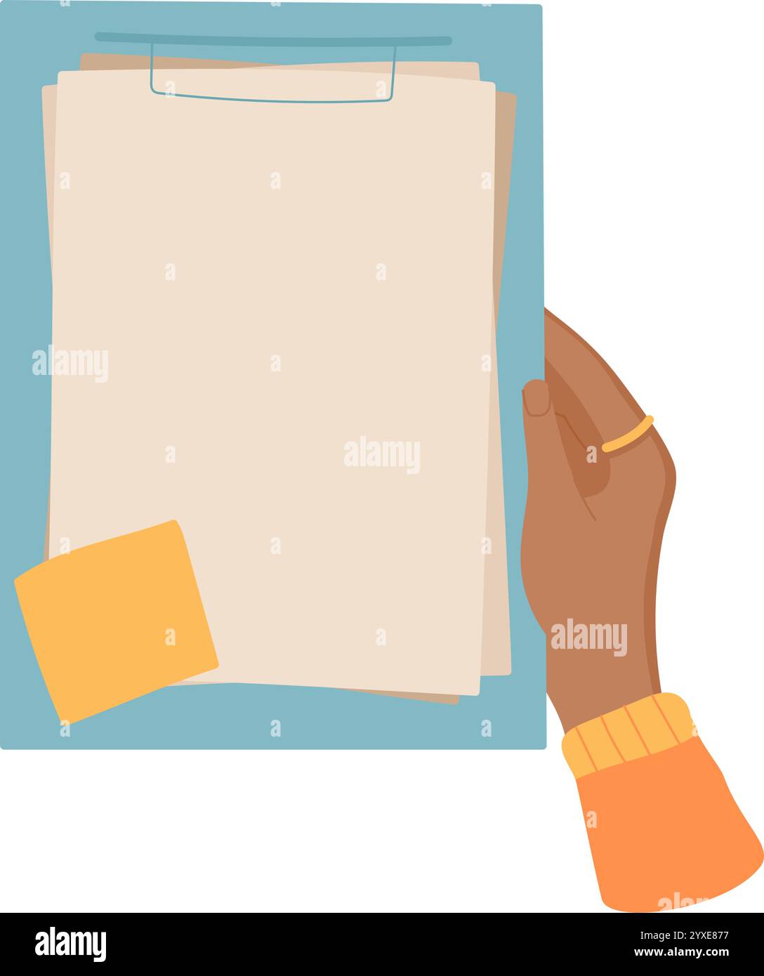 Hand Holding Empty Paper Note Stock Vector Image & Art - Alamy