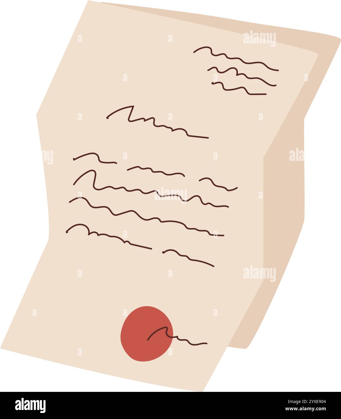 Vintage Letter With Handwritten Message Stock Vector Image & Art - Alamy