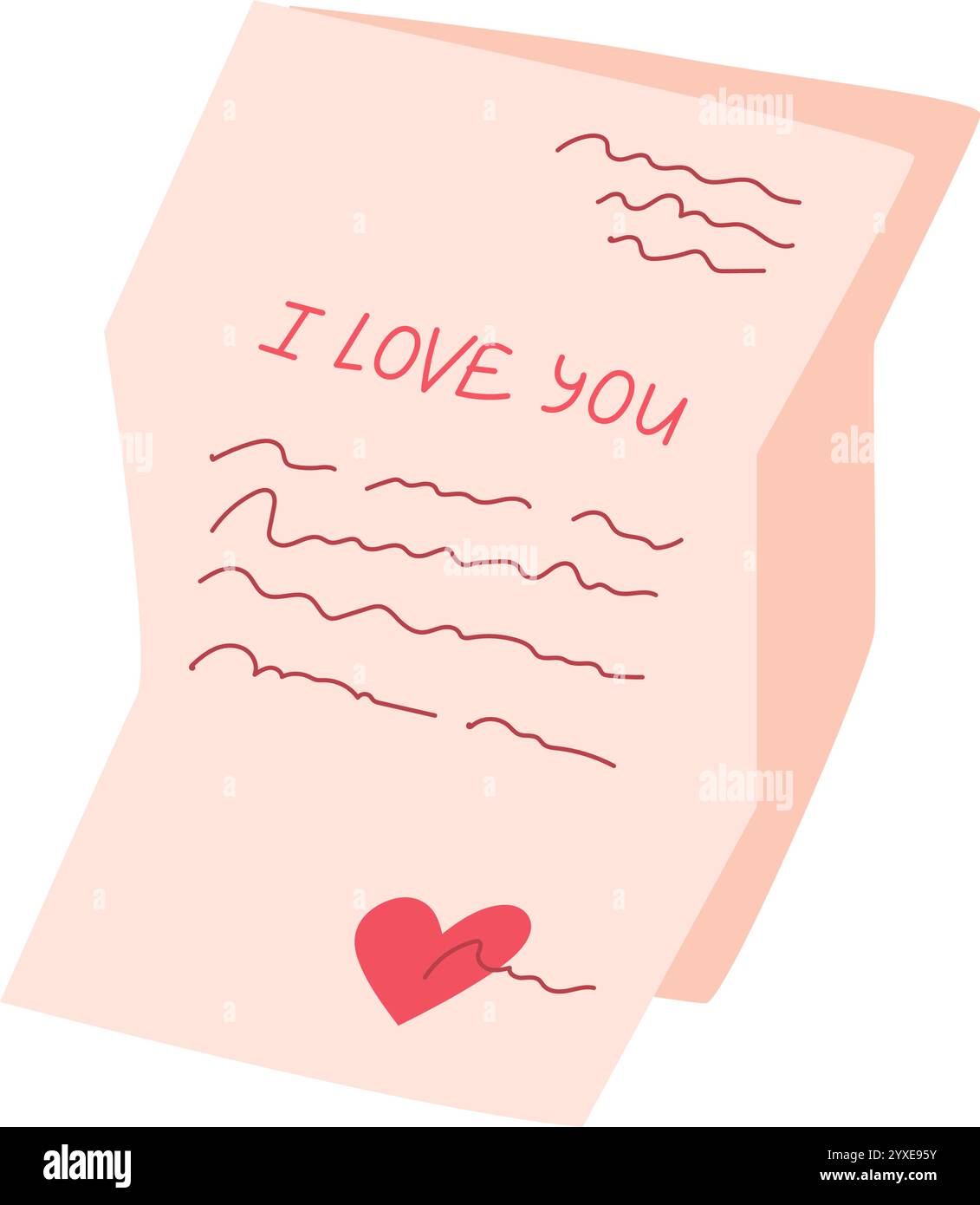 Handwritten Love Note In Envelope Stock Vector Image & Art - Alamy