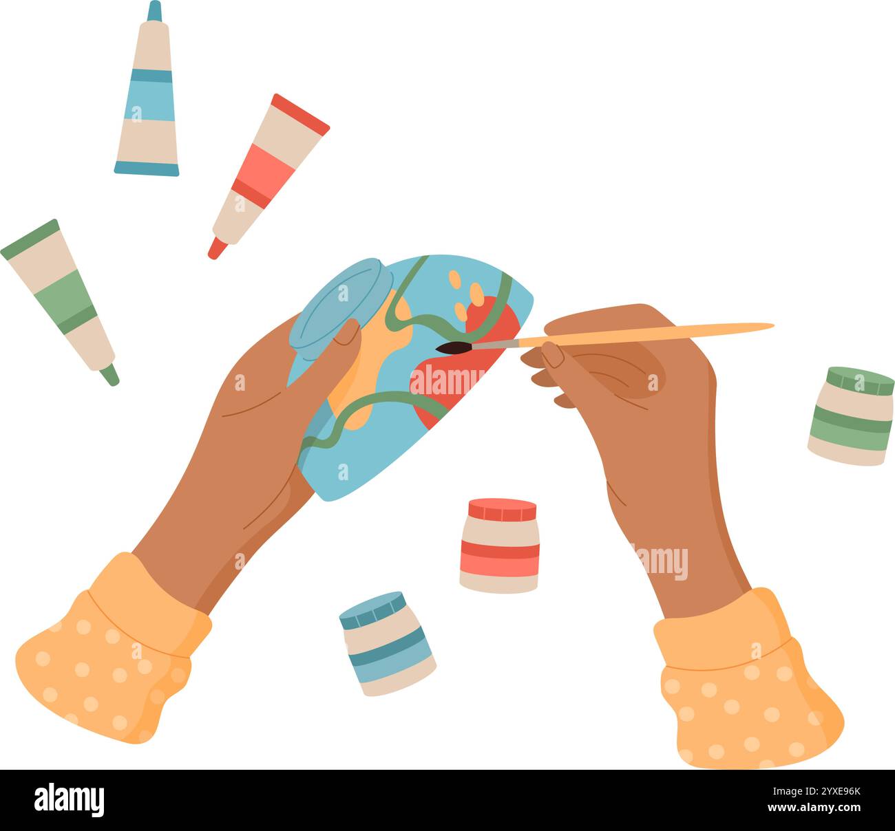 Hand Craft Colorful Painting Stock Vector Image & Art - Alamy