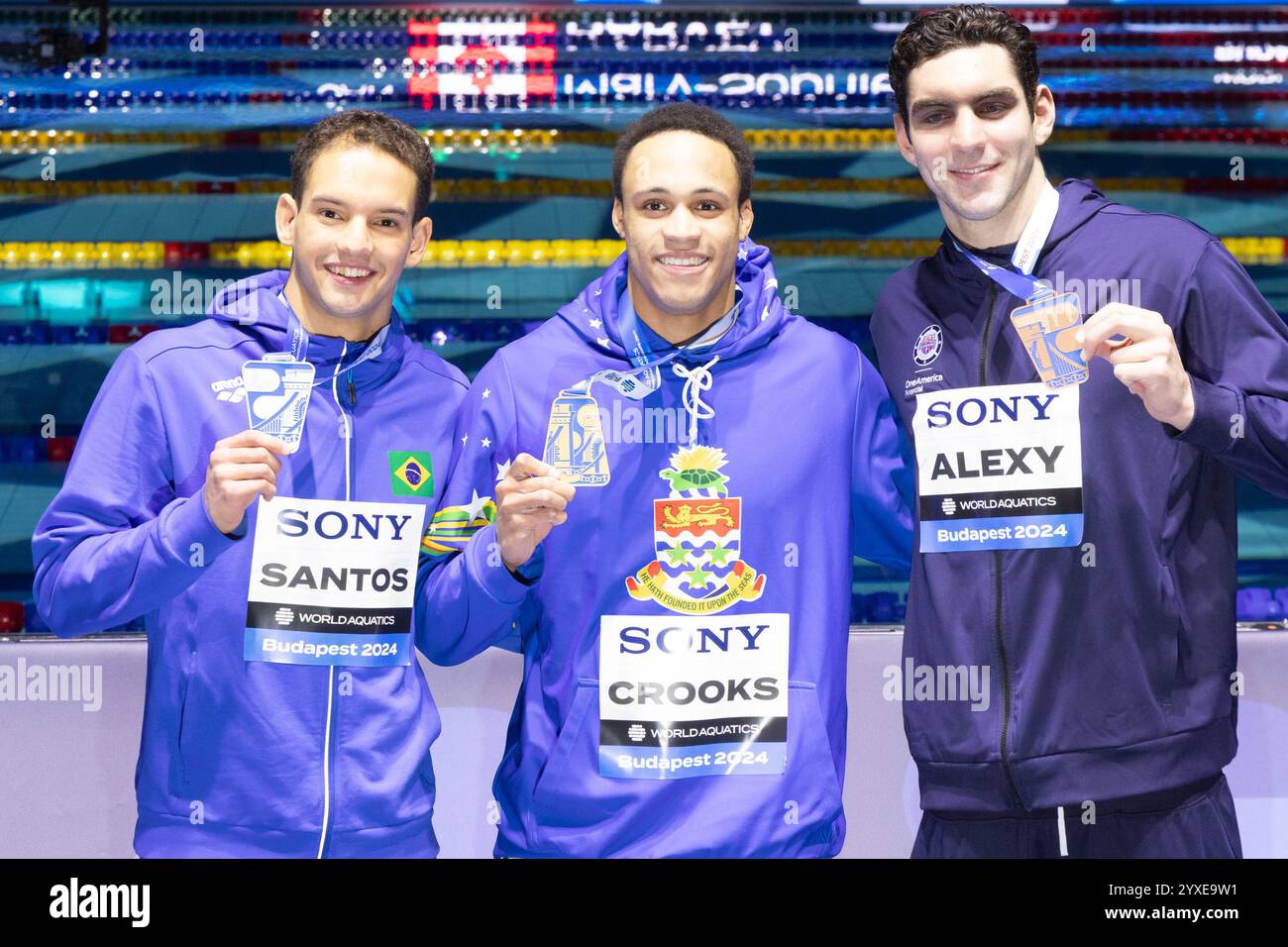 Budapest, Jack Alexy of the United States pose during the awarding ...