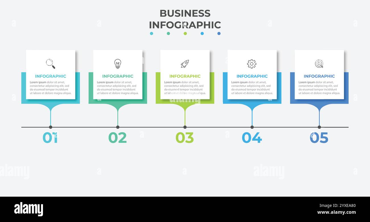 Business visualization infographic design template with options, steps ...
