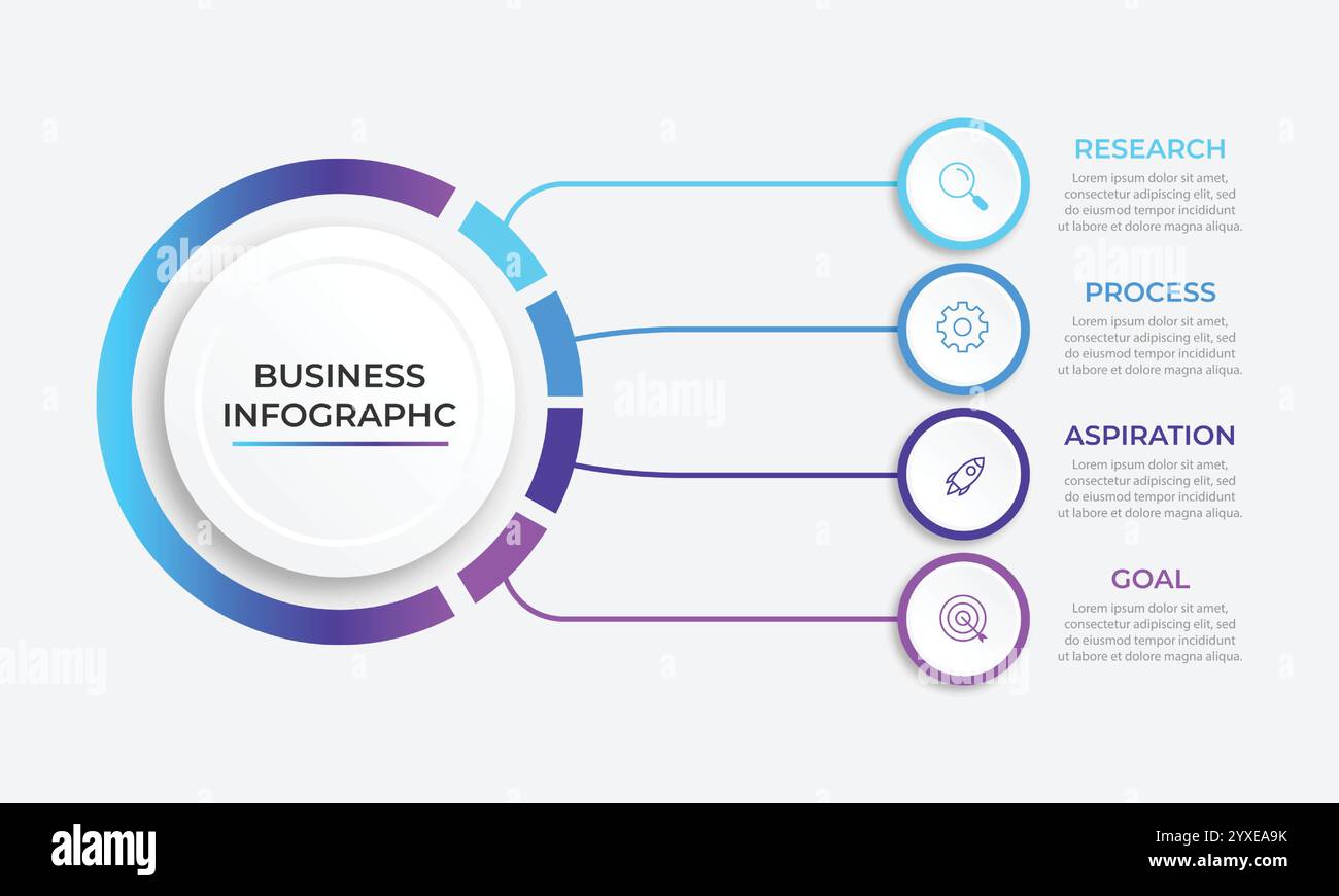 Modern infographic template. Creative circle element design with ...