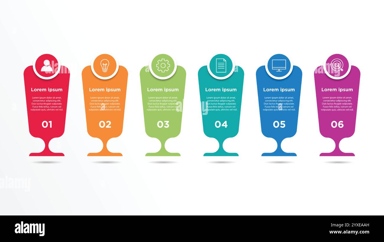 Presentation business infographic template with 5 options. Vector ...