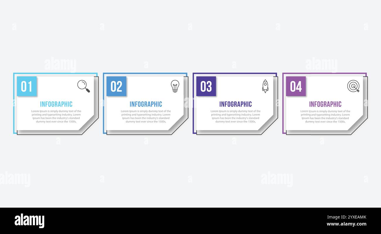 Presentation business infographic template with 4 options. Vector ...