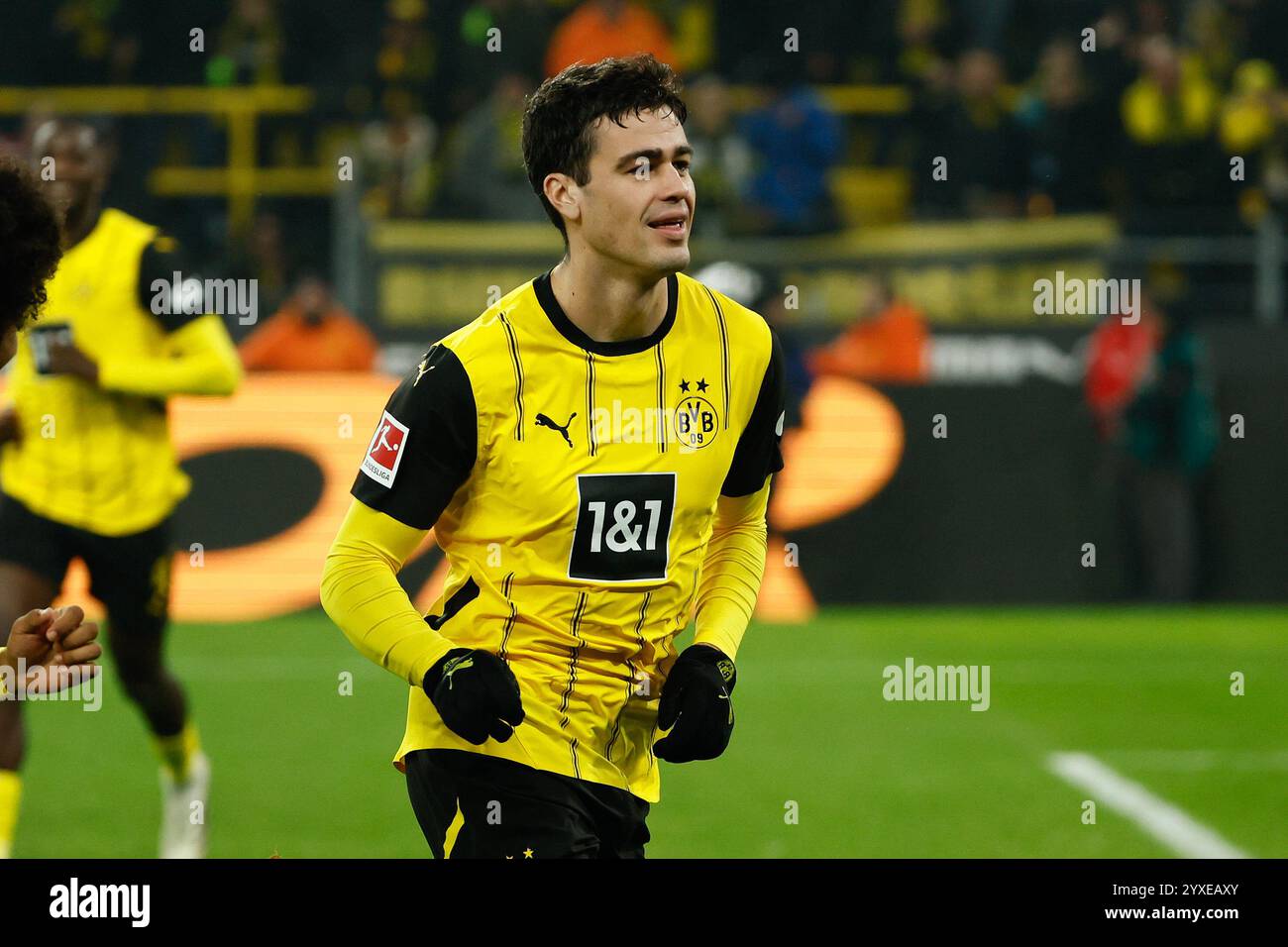 Dortmund, Germany. 15th Dec, 2024. Giovanni Reyna of Borussia Dortmund ...