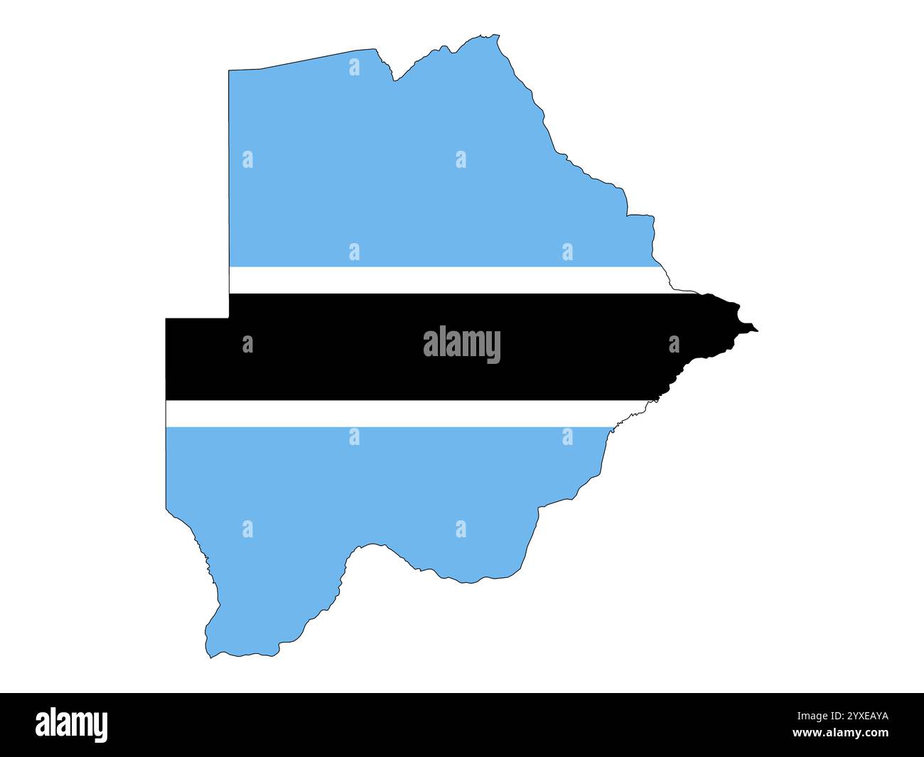 Botswana outline silhouette map hi-res stock photography and images - Alamy