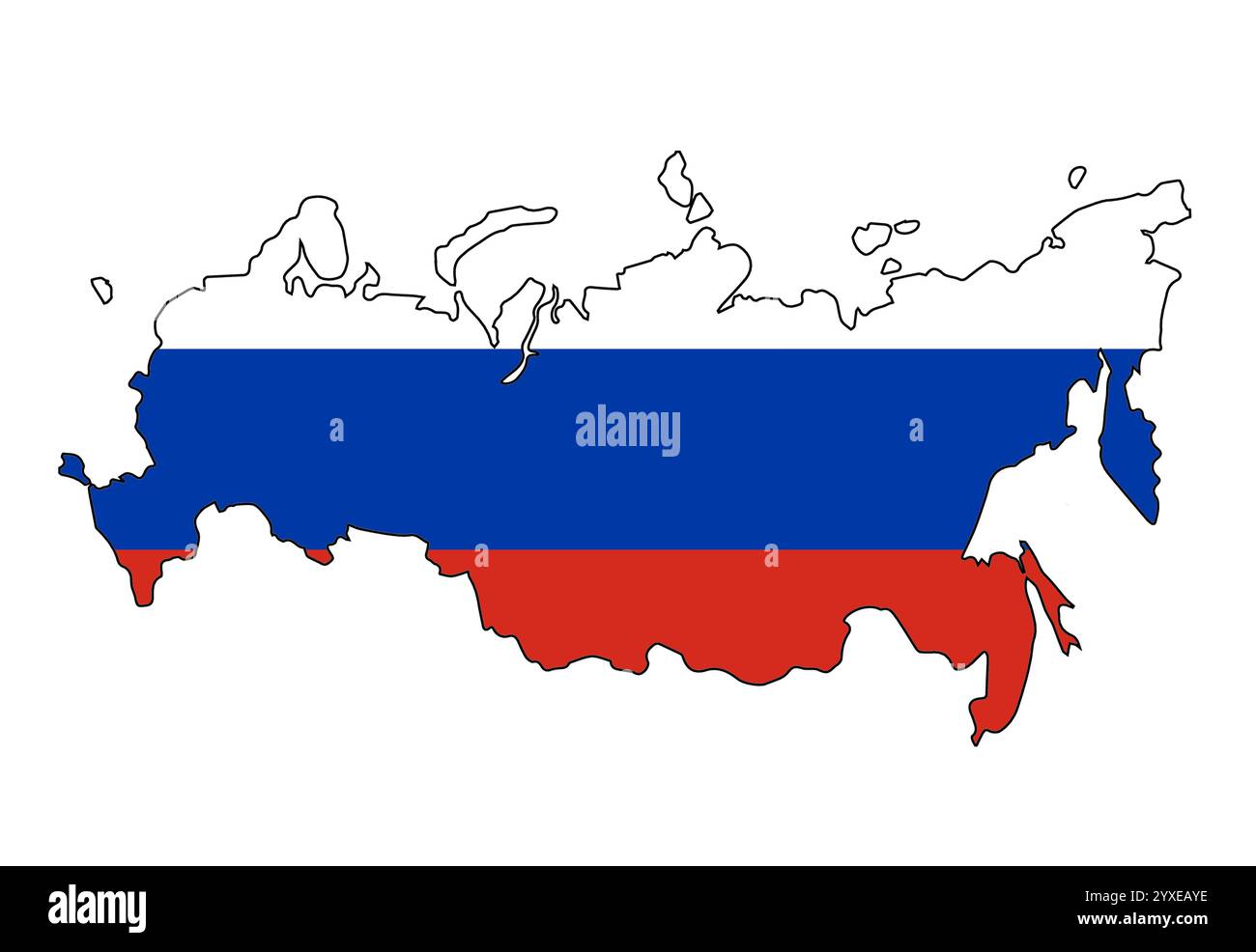 Russia flag and map hi-res stock photography and images - Alamy