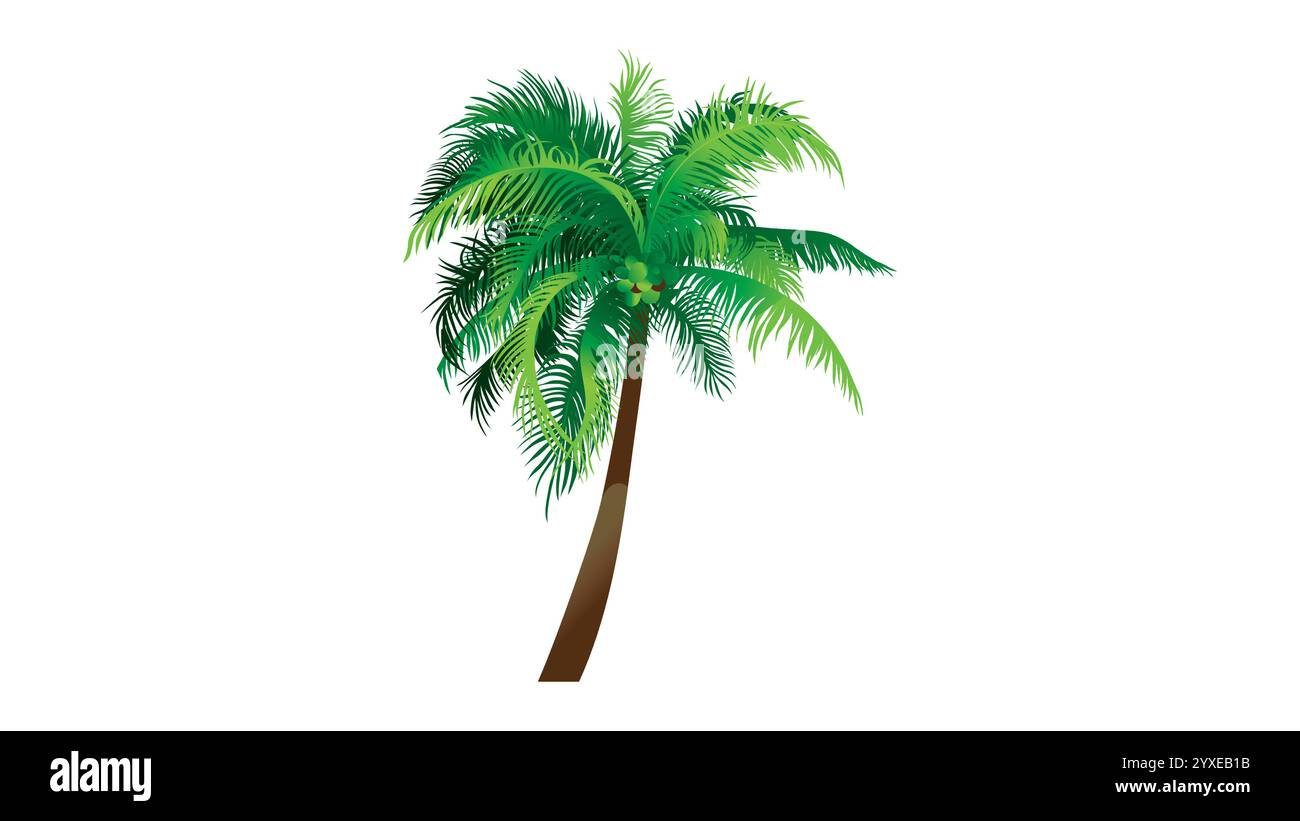 Coconut Tree Illustrations: Tropical Icons for Paradise-Inspired ...