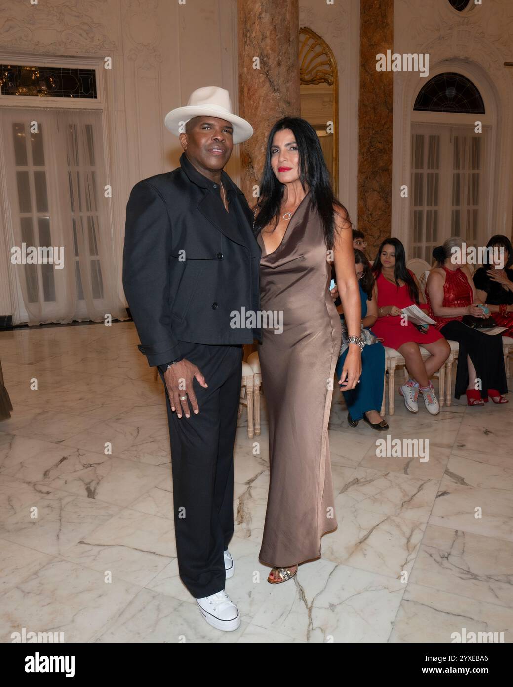 Brinton Brewster and Indra Echeverri attends the Frederick Anderson ...