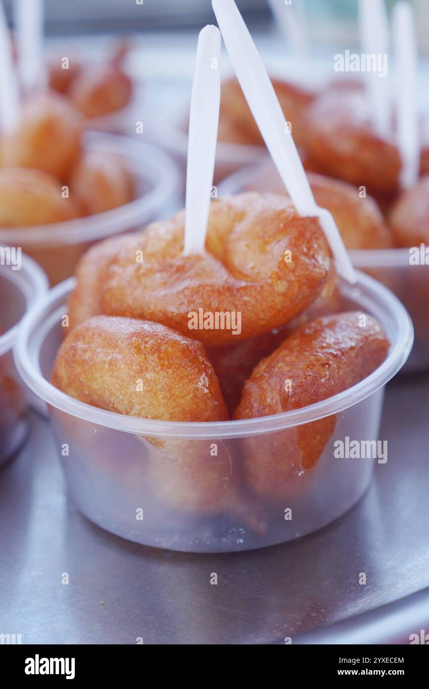 Traditional fried sweets lokma in sugar syrup Stock Photo - Alamy