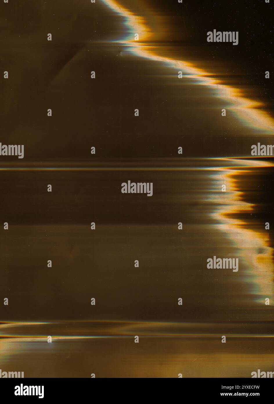 Display glitch. Color distortion overlay. Old film defect. Yellow blue ...