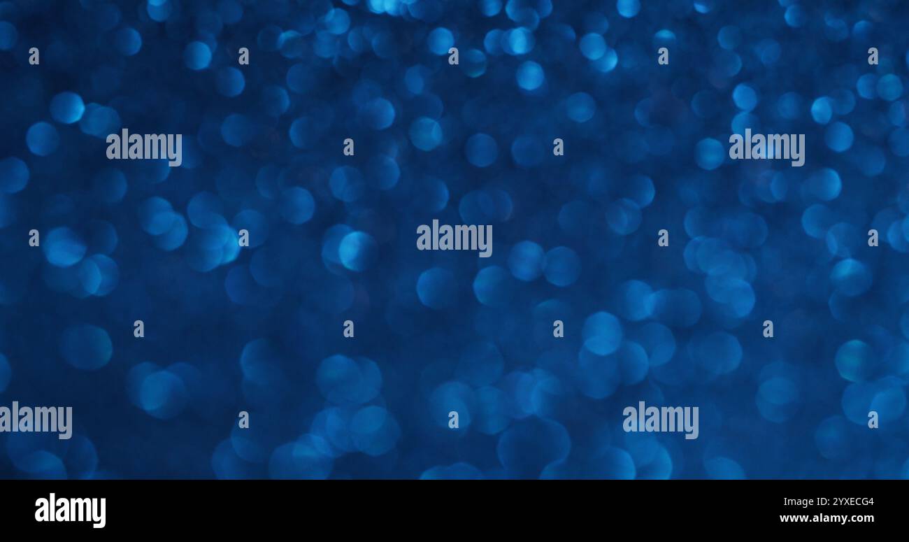 Blur blue. Shiny fare. Color illuminated ray round bright spangle spots ...