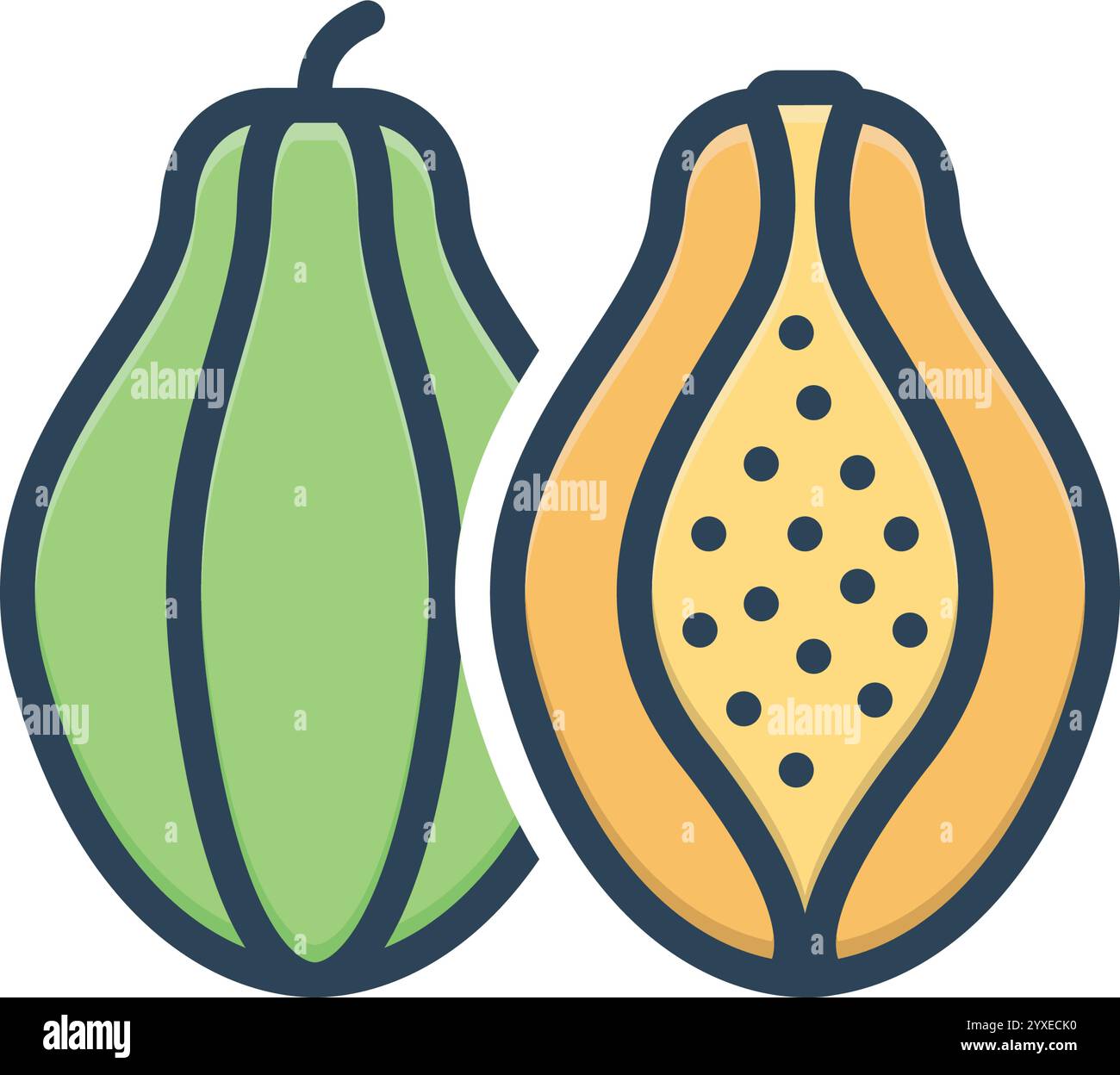 Carica papaya fresh delicious Stock Vector Images - Alamy