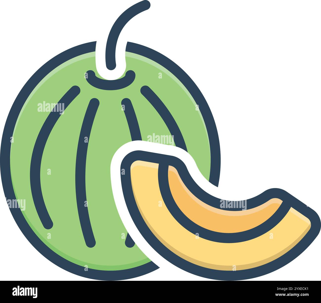Icon for melon, muskmelon Stock Vector Image & Art - Alamy