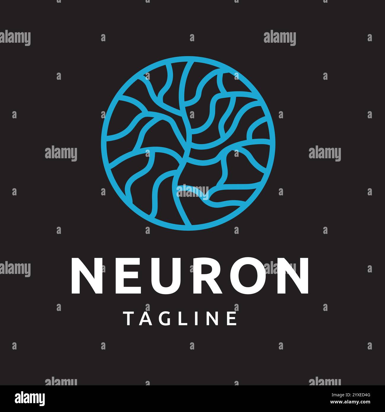 Neuron Nerve Cell Logo Design Inspiration Modern Shape Coral Seaweed ...
