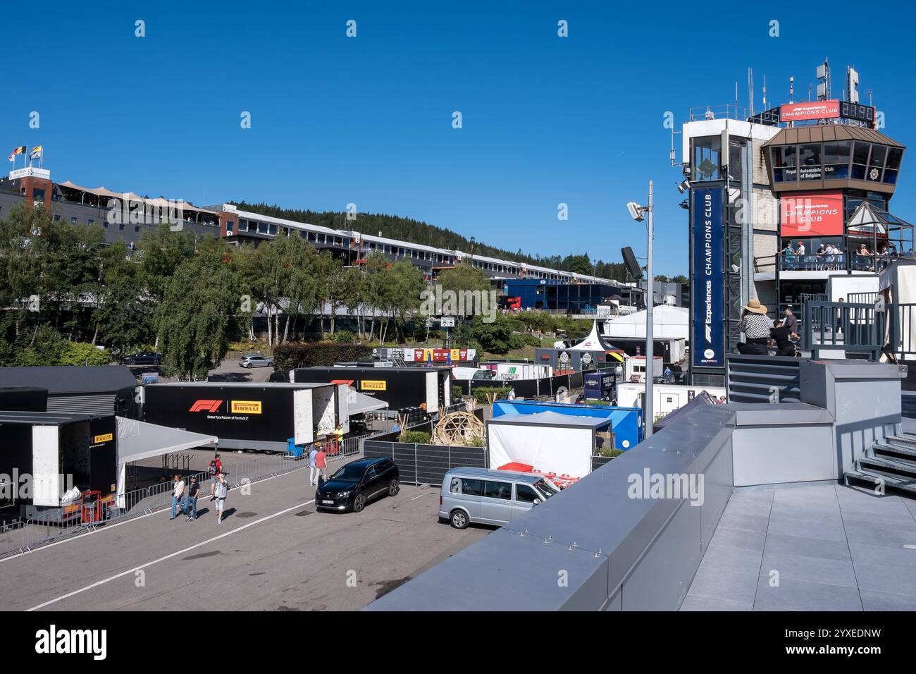 View of Race Day at the iconic Circuit de Spa-Francorchamps, a motor ...